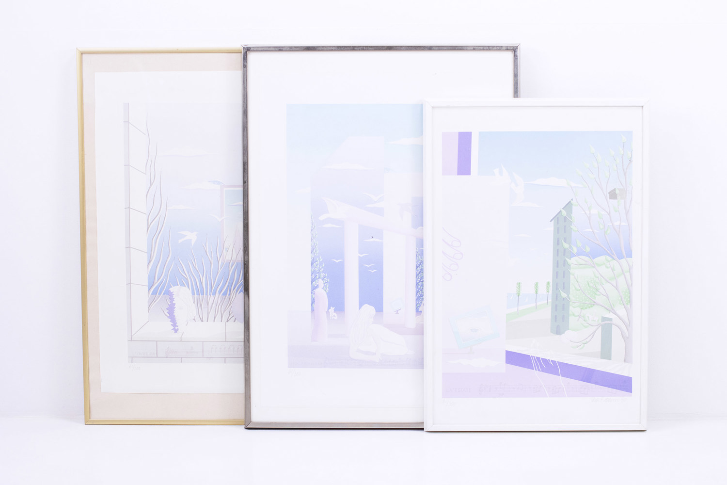 Robert E Olson, färglitografier, 3 st, … | Auktion.se